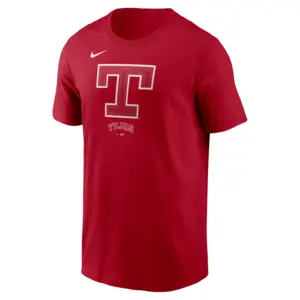 Nike Texas Rangers City Connect Large Logo Mlb T-shirt - Red