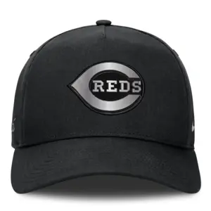 Nike Cincinnati Reds Rise Dri-fit Mlb A-frame Trucker Adjustable Hat - Black