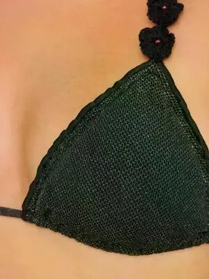 DEL MAAR Crochet-flower Bikini Top
