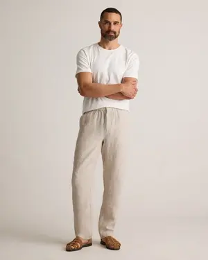 Quince 100% European Linen Trousers - Flax