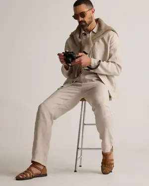 Quince 100% European Linen Trousers - Flax