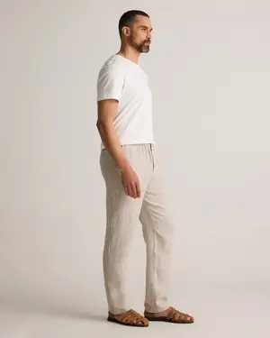 Quince 100% European Linen Trousers - Flax