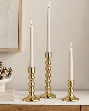 Quince Candlestick Holders, Iron