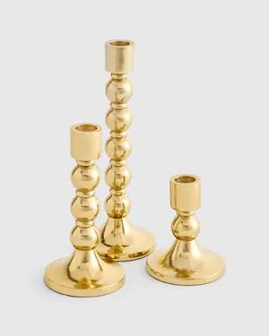 Quince Candlestick Holders, Iron