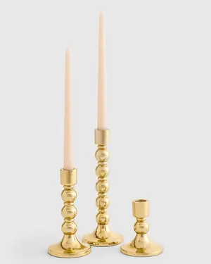 Quince Candlestick Holders, Iron