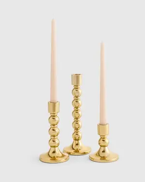 Quince Candlestick Holders, Iron