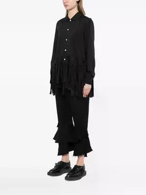 Comme Des Garçons Knotted Fringe-trim Shirt
