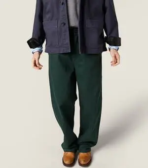 Miu Miu Cotton Gabardine Trousers - Green