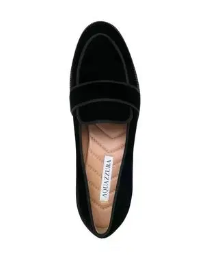AQUAZZURA Martin Round-toe Penny Loafers