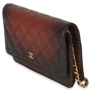 Chanel Ombre Quilted Lambskin Classic Wallet On Chain
