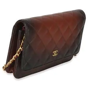 Chanel Ombre Quilted Lambskin Classic Wallet On Chain
