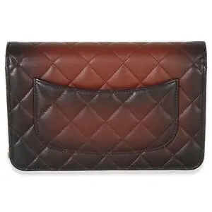 Chanel Ombre Quilted Lambskin Classic Wallet On Chain