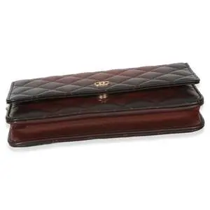 Chanel Ombre Quilted Lambskin Classic Wallet On Chain
