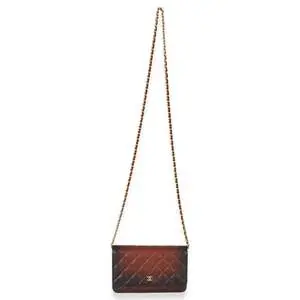 Chanel Ombre Quilted Lambskin Classic Wallet On Chain