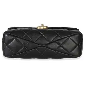 Chanel Quilted Lambskin Top Handle Flap Bag