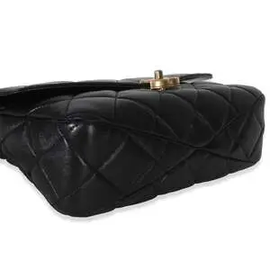 Chanel Quilted Lambskin Top Handle Flap Bag