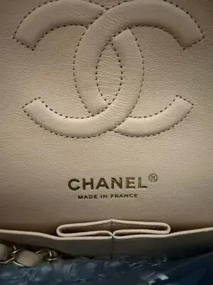 Chanel Quilted Lambskin Classic Double Flap Bag - Beige