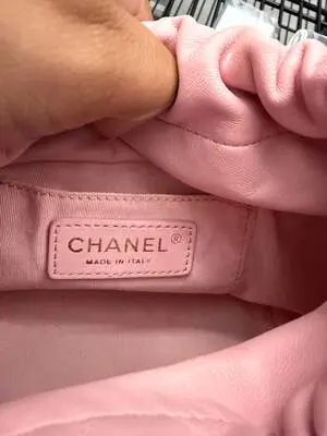 Chanel Quilted Lambskin Pearl Drawstring Bucket Bag