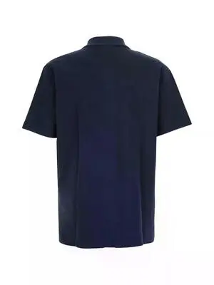 Maison Kitsuné Logo-embroidered Cotton Polo Shirt - Blue