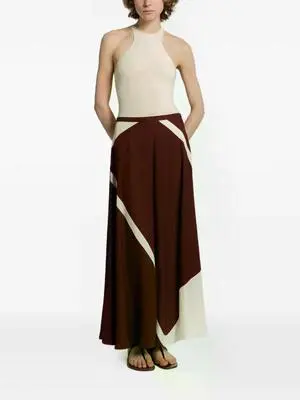 Alberta Ferretti Panelled Midi Skirt