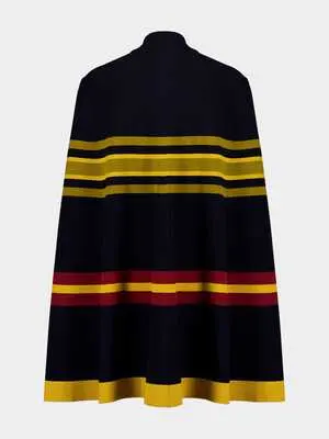 PAULA Alba Multi Stripes Jacquard Knitted Cape