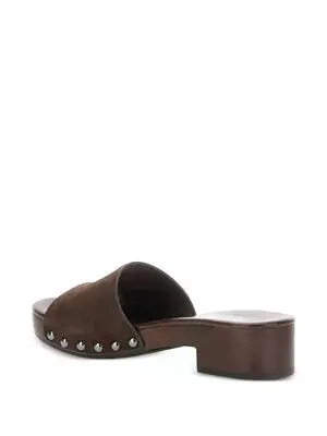 Jeffrey Campbell Cambrie Stud-embellished Suede Sandals - Brown