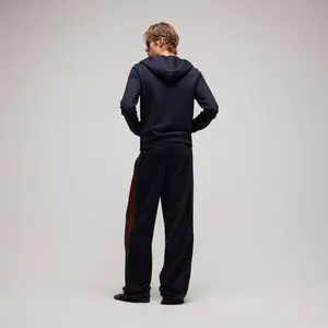 Gucci Silk Cotton Jersey Sportswear Pants With Web