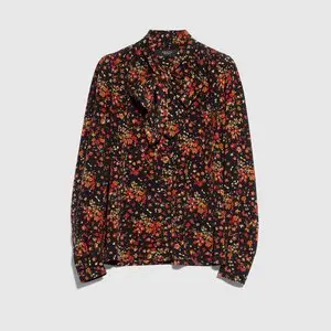 Gucci Printed Silk Shirt With Self-tie Bow
