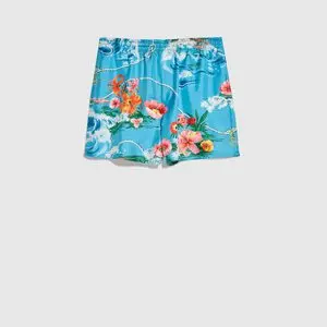 Gucci Printed Silk Twill Shorts