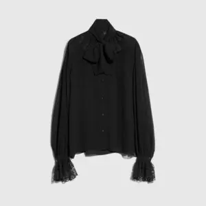 Gucci Light Silk Georgette Shirt - Black