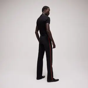 Gucci Cotton Denim Pants With Web