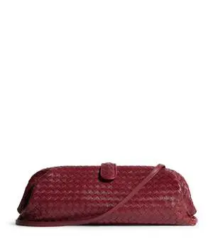 Bottega Veneta Leather Lauren 1979 Clutch - Red