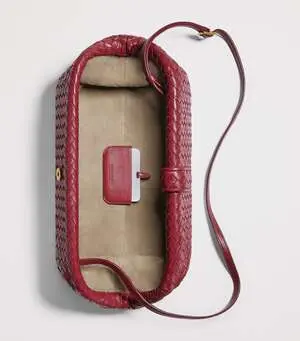 Bottega Veneta Leather Lauren 1979 Clutch - Red
