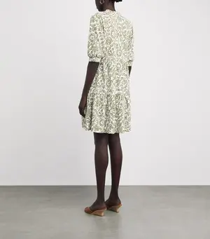 ME+EM Floral Paisley Tiered Mini Dress