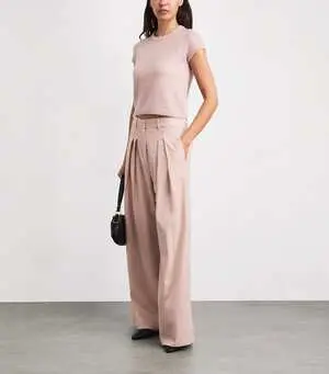 ME+EM Pleated Tailored Trousers - Pink