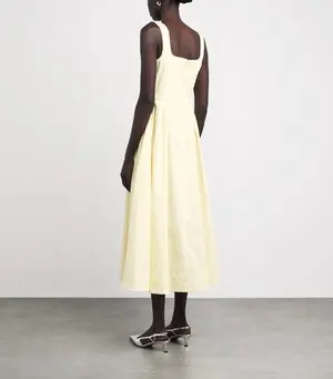 Maje Stretch-cotton Rhinestone-trim Midi Dress