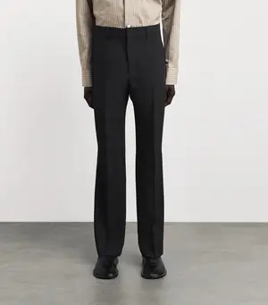 AMI Paris Virgin Wool Straight Trousers