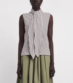 ME+EM Striped Tank With Scarf