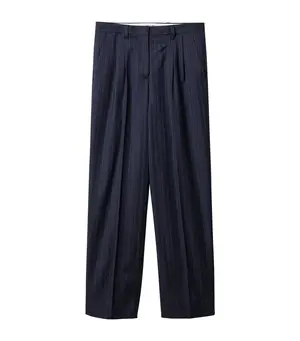 Miu Miu Pinstripe Fleece Wool Trousers