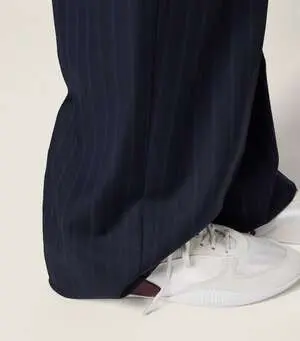 Miu Miu Pinstripe Fleece Wool Trousers