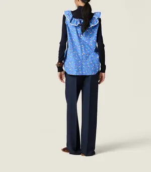 Miu Miu Mohair-wool Tailored Trousers - Blue
