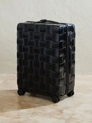 Bottega Veneta Odyssey Intrecciato Polycarbonate Suitcase - Black