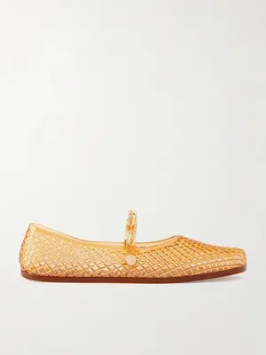 ANCIENT GREEK SANDALS Iro Shell-embellished Flats - Orange