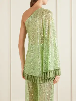 TALLER MARMO Sequined Fringed Blouse