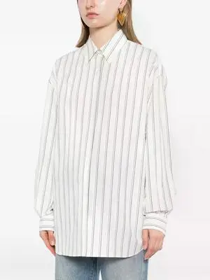 Versace Striped Button Down Shirt - White