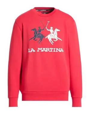 LA MARTINA Sweatshirt In Cotton, Polyester, And Elastane - Red
