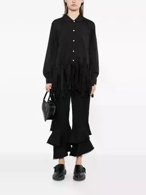 Comme Des Garçons Knotted Fringe-trim Shirt