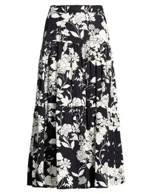 Maje Floral Print Cotton Maxi Skirt