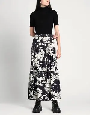 Maje Floral Print Cotton Maxi Skirt