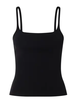 ST. AGNI Rib-knitted Jersey Tank - Black